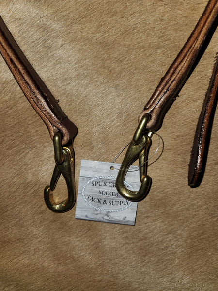 WH202-2_Draft Headstall Draft Size Chocolate 1 Inch Wide Leather With ...